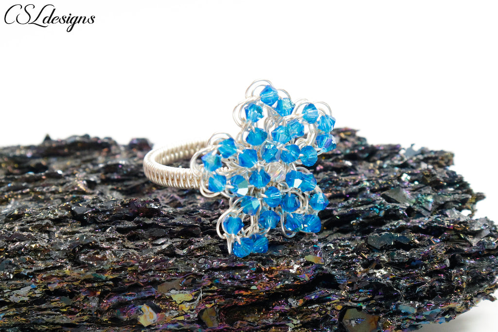Wire crochet flower ring – CSLdesigns shop