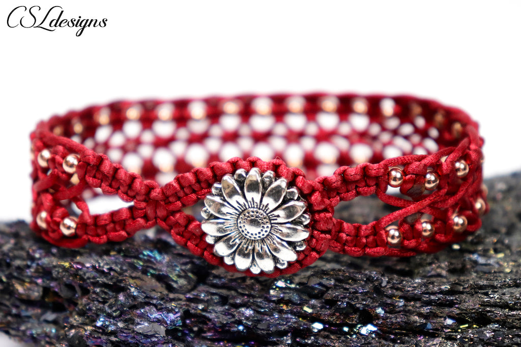 Beaded chevron macrame bracelet tutorial – CSLdesigns shop