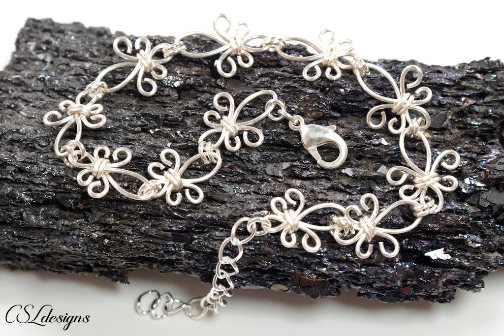 Fleur De Lis wirework chain bracelet ⎮ Silver – CSLdesigns shop